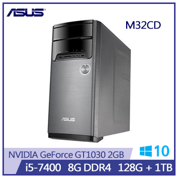 ASUS M32CD i5-7400 GT1030-2GB DDR4-8G桌上機 M32CD-K-0011C740GTT燦坤線上購物
