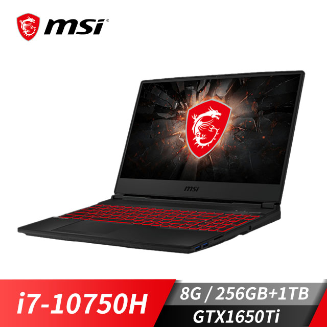 微星MSI GL65 筆記型電腦(i7-10750H/8GB/GTX1650Ti/256GB+1TB) GL65 10SCSR-090TW ...