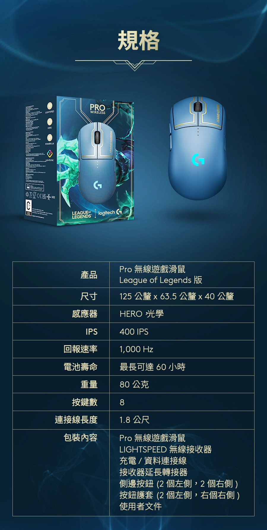 羅技 PRO Wireless無線滑鼠(LOL聯名款) 910-006454 | 燦坤線上購物~燦坤實體守護