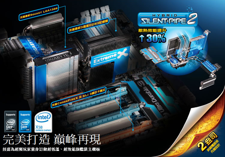 【Intel X58 + ICH10R 晶片組】技嘉 GA-EX58-EXTREME X58愛妻系列主機板 GA-EX58-EXTREME ...