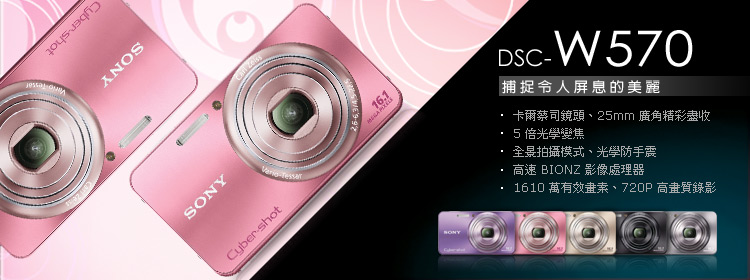 SONY W570數位相機(粉紅) DSC-W570/P(粉紅)燦坤線上購物