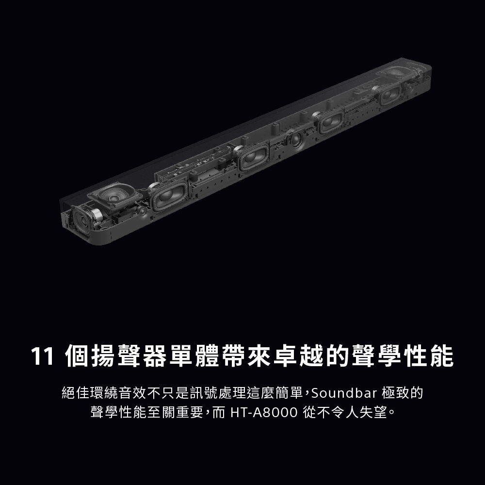 索尼SONY BRAVIA Theatre Bar 8 單件式環繞家庭劇院 HT-A8000燦坤線上購物